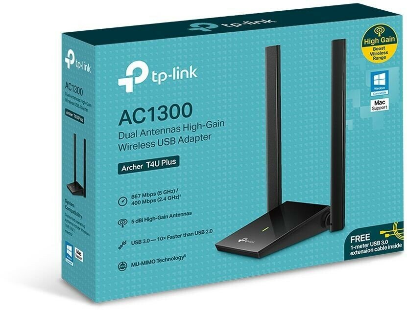 Сетевой адаптер Tp-Link Archer T4U Plus — фото 1