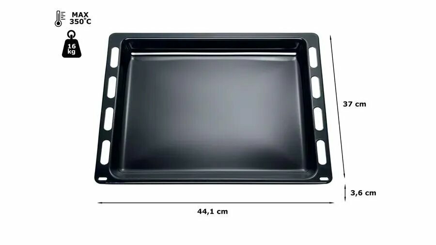 Противень, 44 см х 37 см，Оригинальный прямоугольник Siemens, без глубоких грилей.