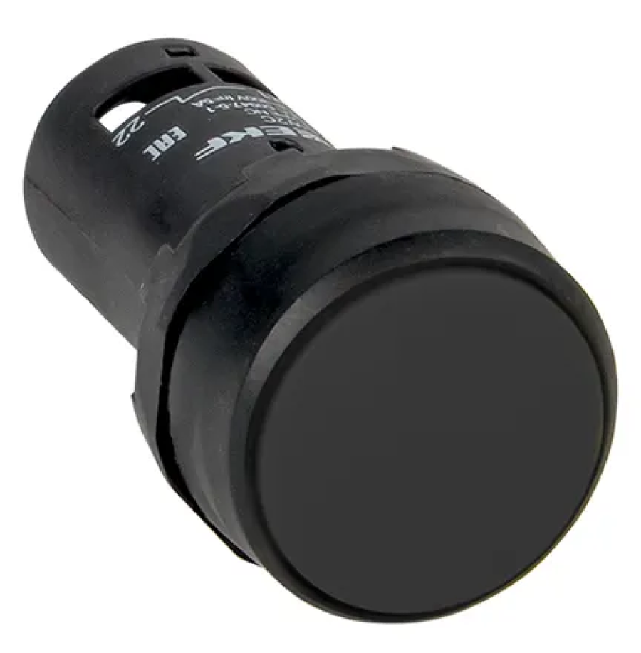 Кнопка управления EKF / ЕКФ PROxima SW2C-11 плоская возвратная, NO+NC черная, IP54, под отверстие диаметром 22мм, sw2c-11s / кнопочный пост