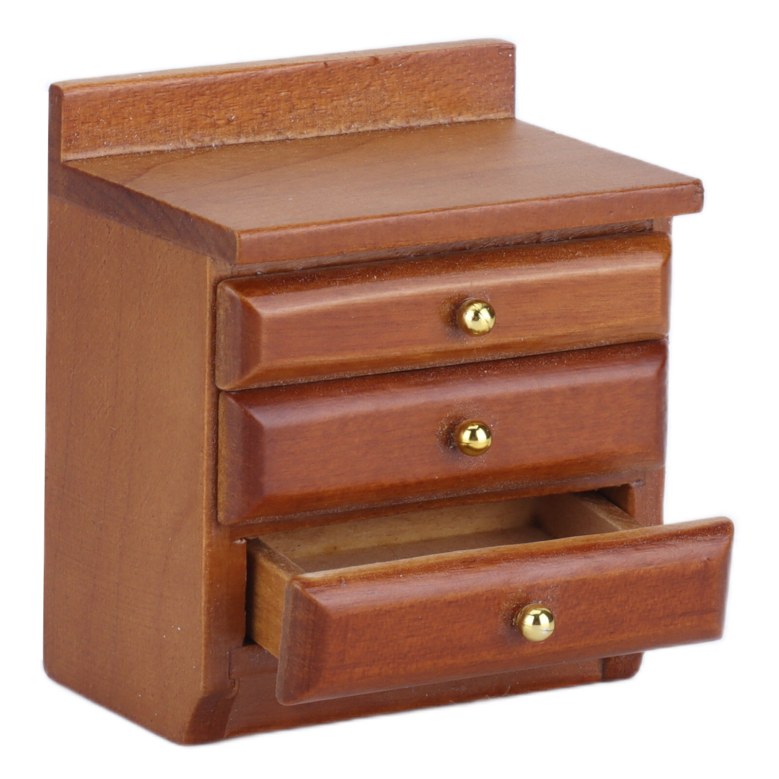 Прикроватный столик для кукольного домика 1:12, деревянная тумбочка, миниатюрная мебель, изысканное мастерство изготовления аксессуаров для кукольного домика