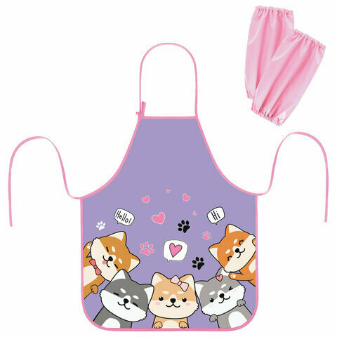 Фартук с нарукавниками для уроков труда юнландия, регулировка по росту, 46х54 см, "Best fellows", 273630