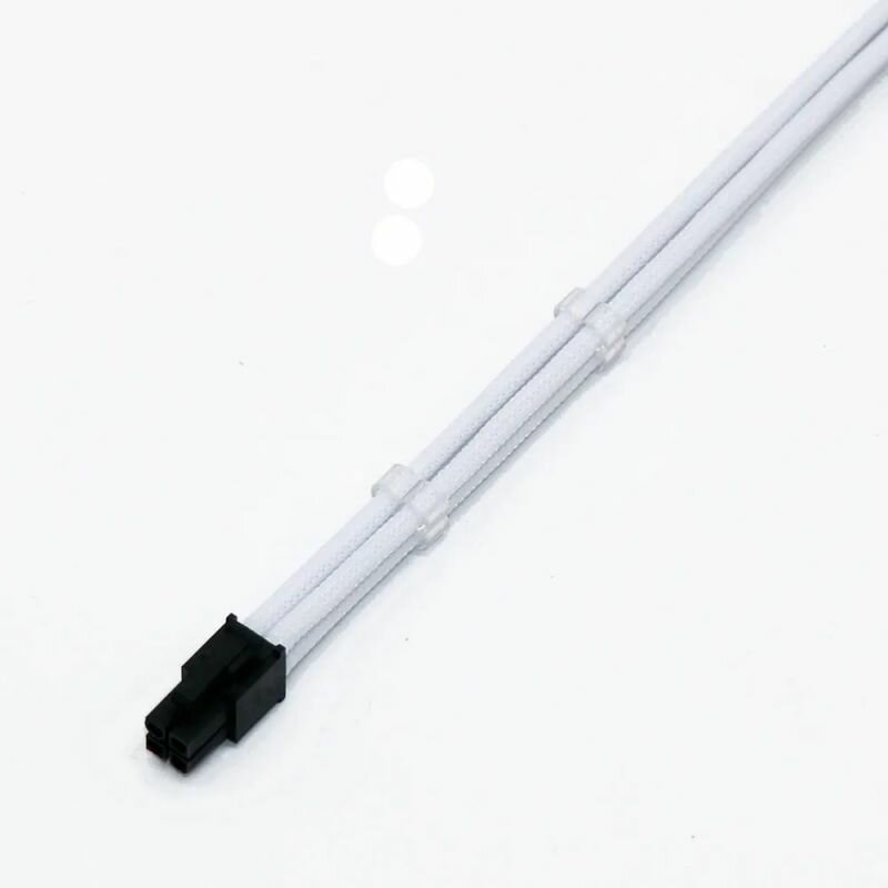 Премиальный удлинительный кабель питания CPU/ATX 4Pin «папа-мама» для блока питания с белым, черным и карбоновым цветом