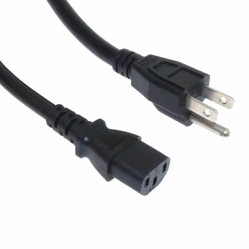 Кабель питания с 3-контактным разъемом JP (США) на IEC320 C13, американский адаптер NEMA 5-15P, удлинитель 18AWG/14AWG, сертификат UL