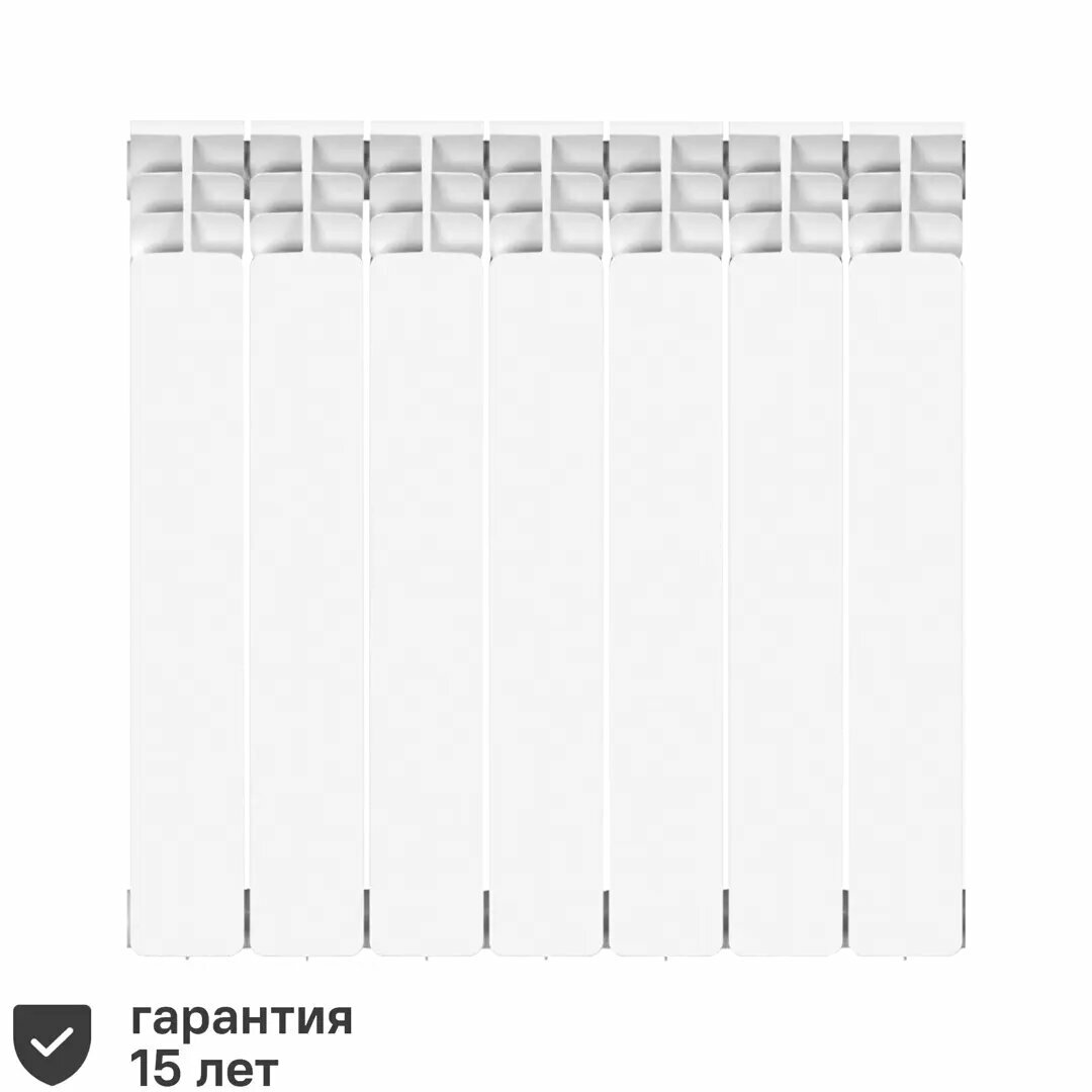 Радиатор Equation 500/100 биметалл 7 секций боковое подключение цвет белый