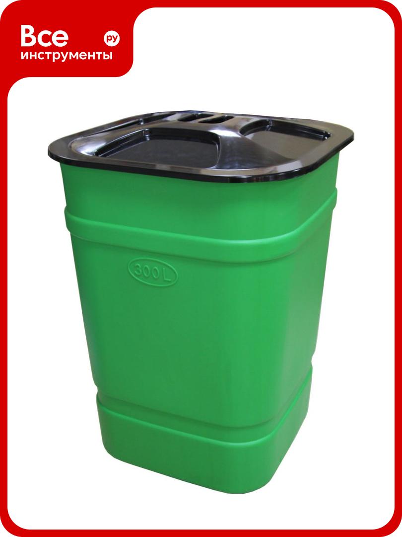 Бочка-бак, ЗПИ, ЗПИ «Альтернатива» 300 л, квадратная, с крышкой М3047, накопления и хранения воды, Изделие