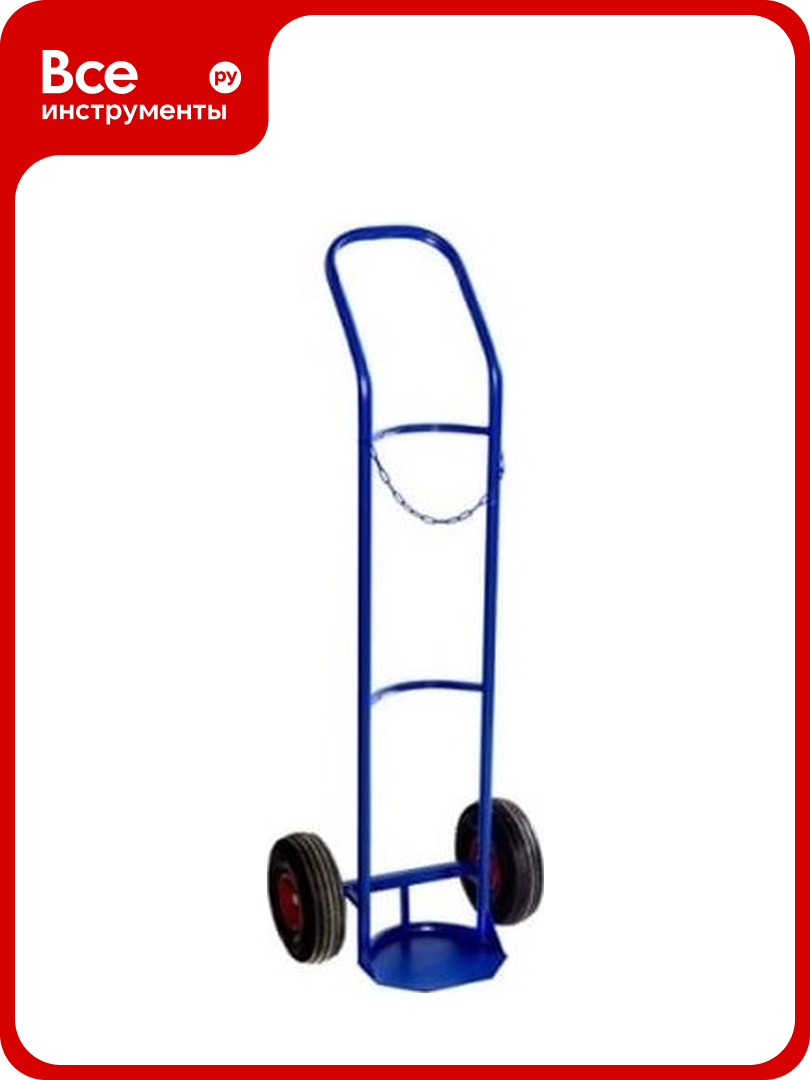 Тележка для газовых баллонов TOR ГБ-1, ручная двухколесная с пневматическими колесами, стальной каркас, назначение