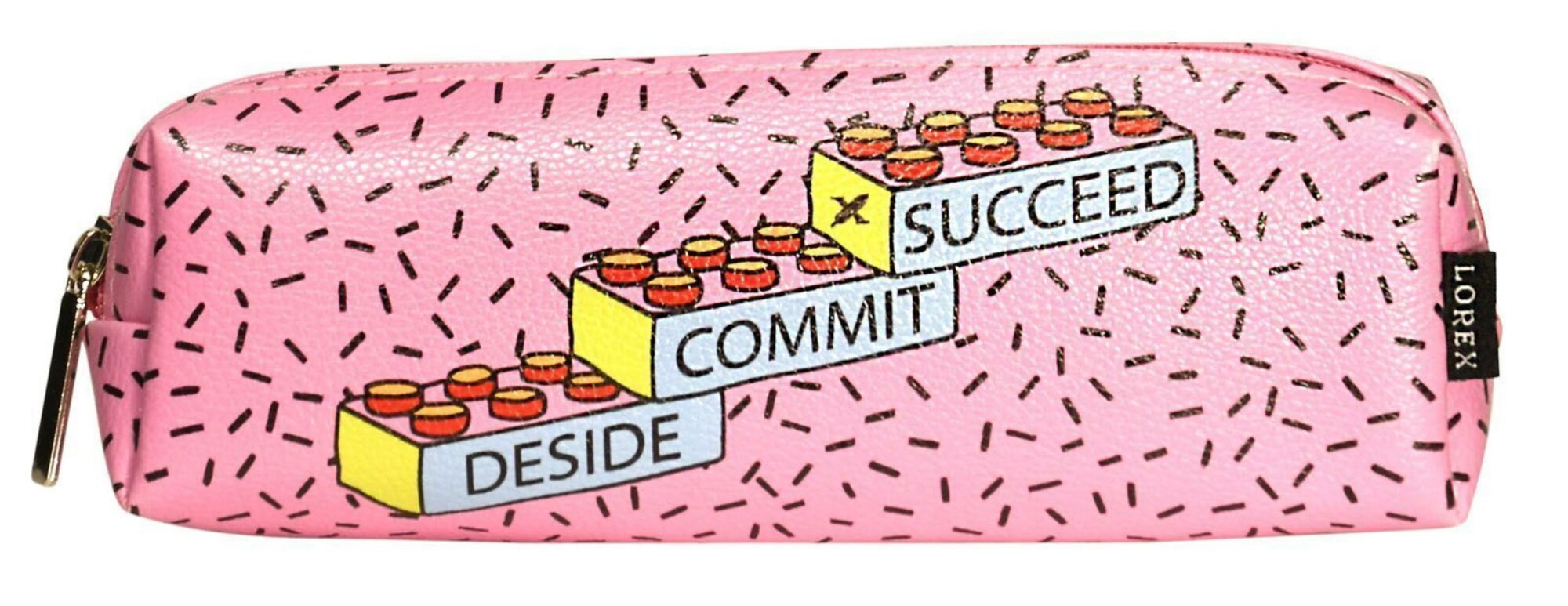 Пенал-тубус 1 отделение LOREX TUBE CRINGE WORLD 200х40х60 мм розовы, полипропилен