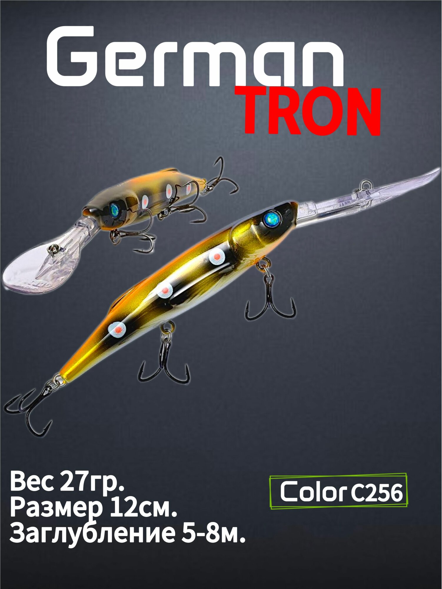Воблер для троллинга German GG Tron C256 / Salmo Freediver
