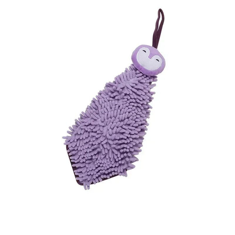 Милые мультяшные полотенца для рук из микрофибры, Сиреневый