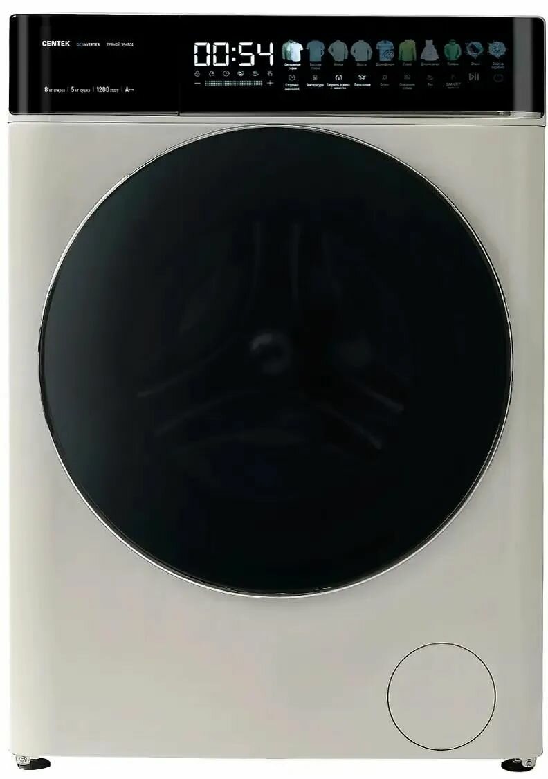 Стиральная машина CENTEK CT-1968, с фронтальной загрузкой, с паром, 8кг