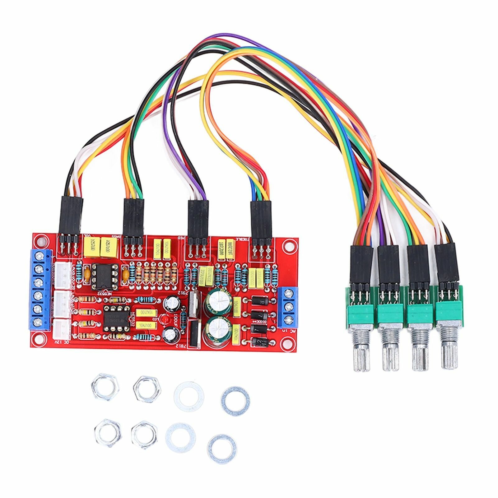 Печатная плата предусилителя NE5532, плата управления громкостью, модуль усилителя мощности с регуляторами тембра высоких, средних и низких частот