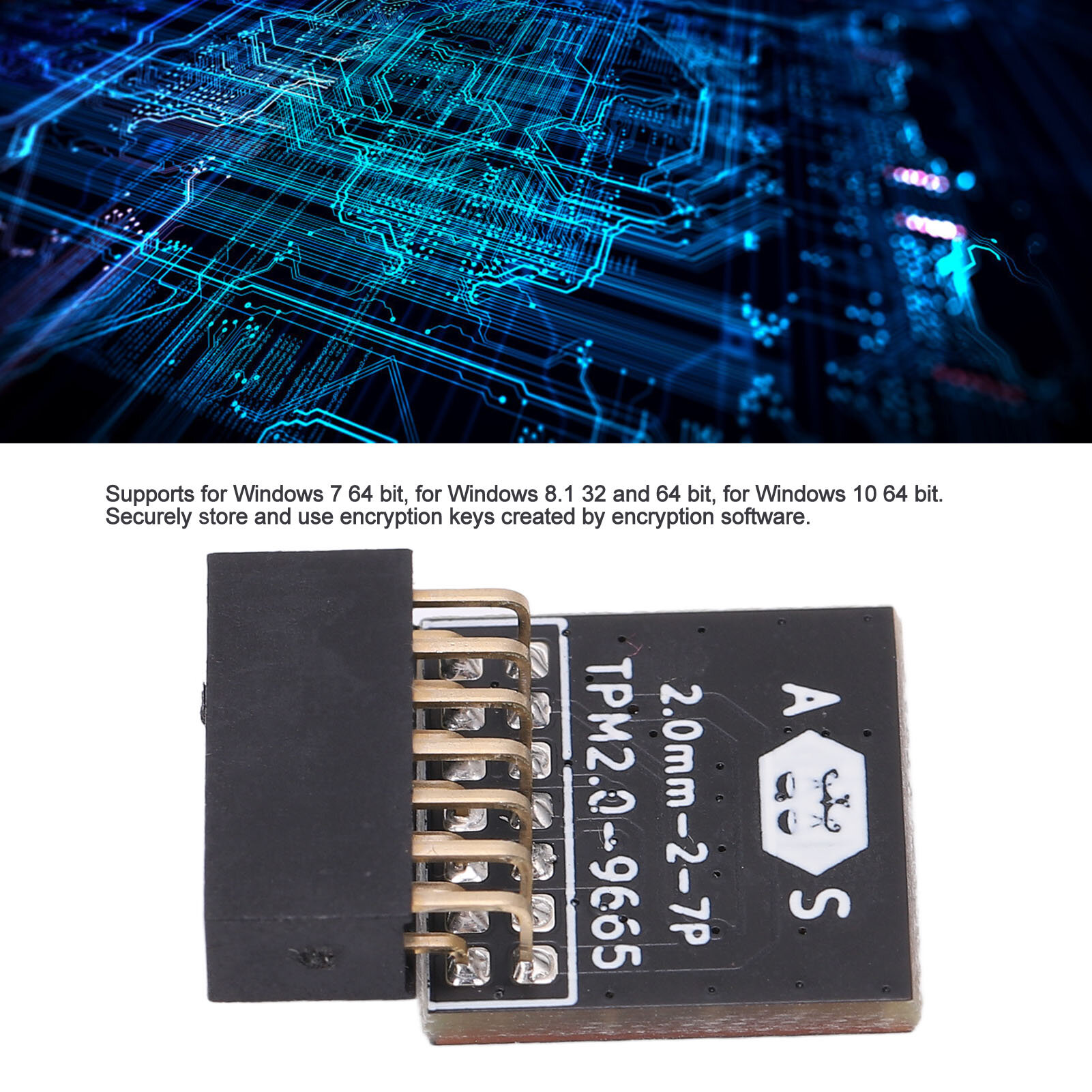 Модуль TPM 2.0 LPC 14-контактный аксессуар для платы безопасности с шифрованием удаленной карты для ASUS