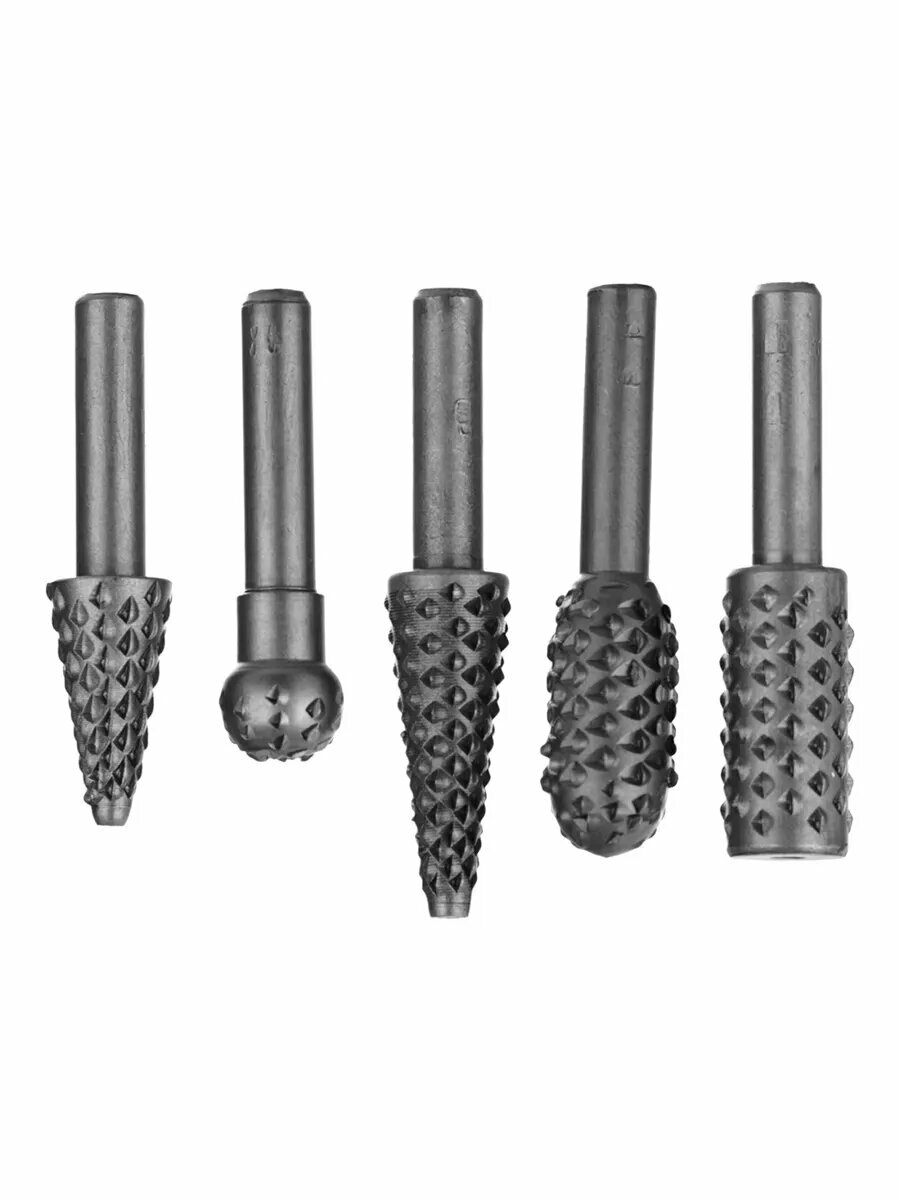 Набор шарошек стальных по дереву 5 шт