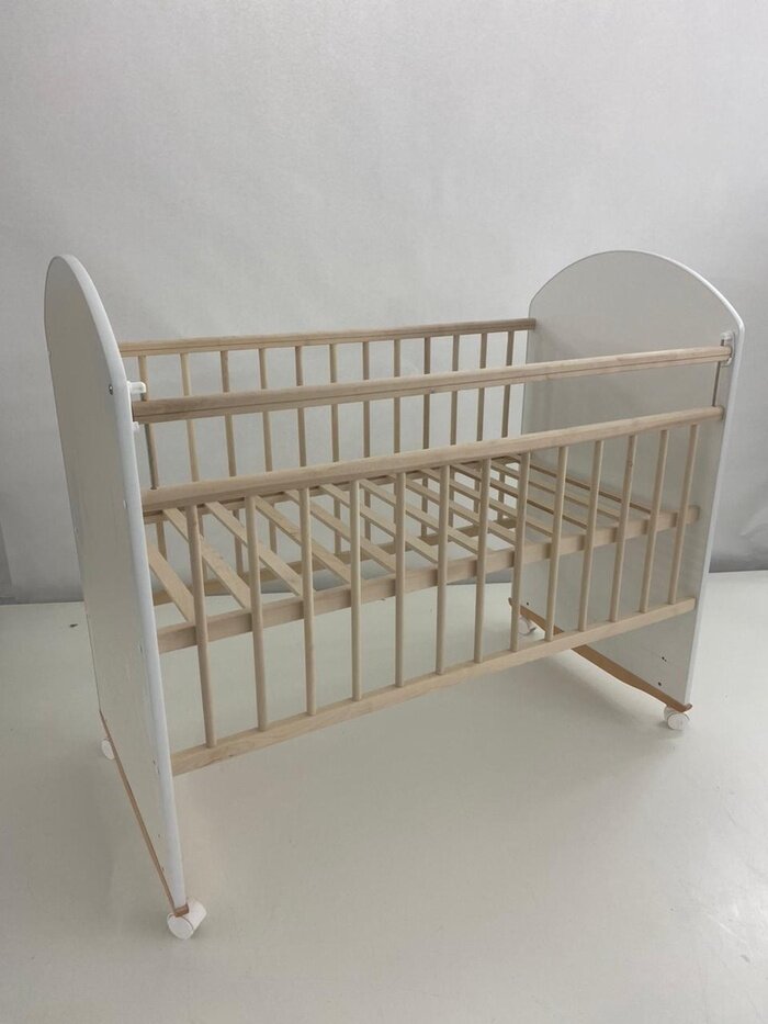 Кровать детская Беллучи ECO / Bellucci Колесо - Качалка, белый