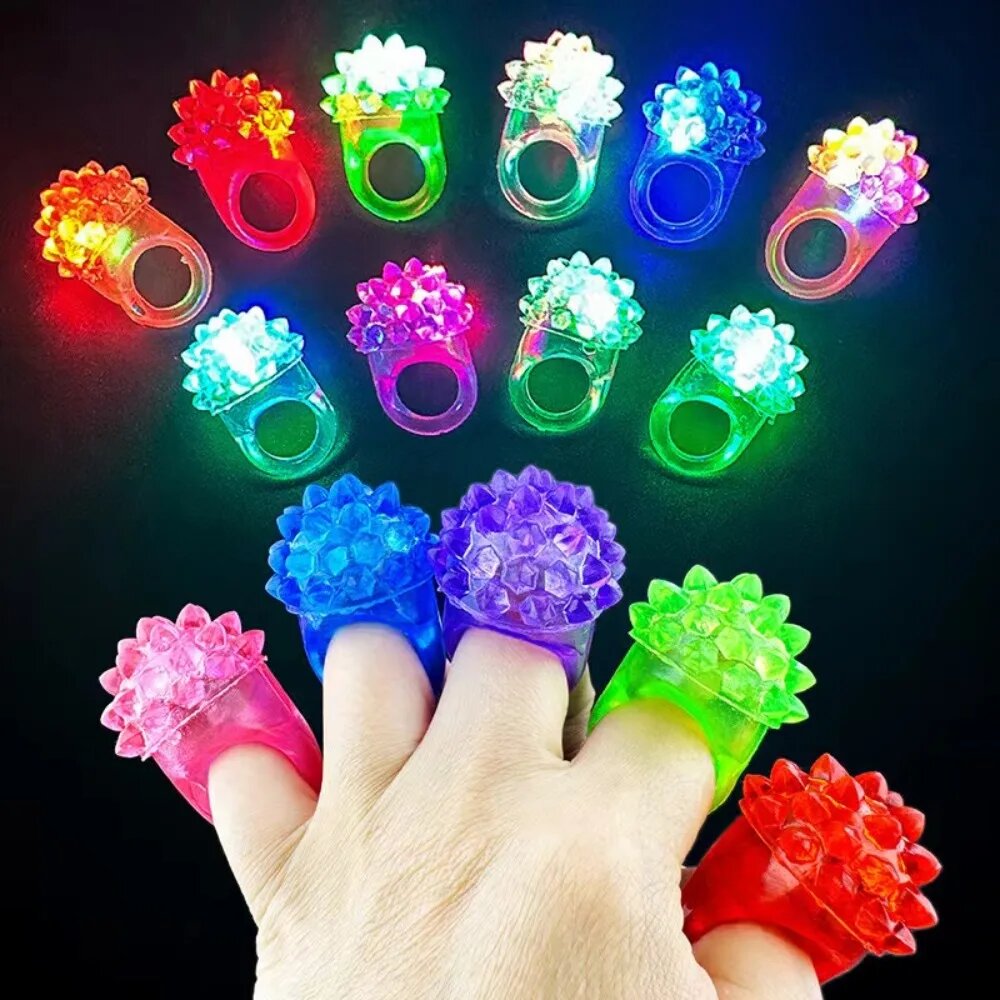Светящиеся LED кольца для детей, 10 шт.