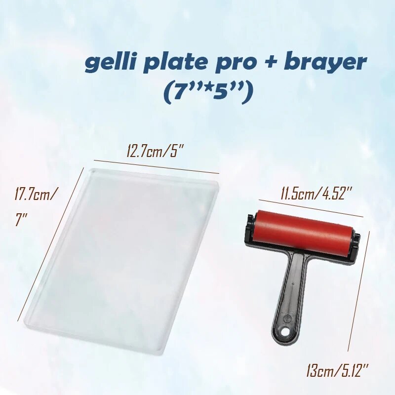 Полимерная пластина Gelli Pro 5*7 дюймов для монопечати поделки, разные Media с позиционером и трафаретами, поставщик мягкого гелевого принта, A5proWbrayer