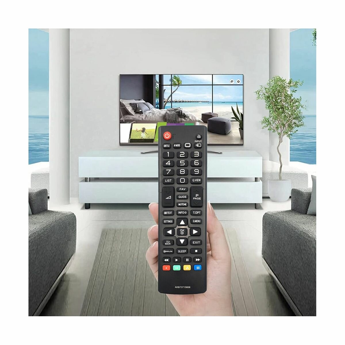 Пульт дистанционного управления для LG Smart TV MyPads, совместимый с AKB73715606 AKB73715605