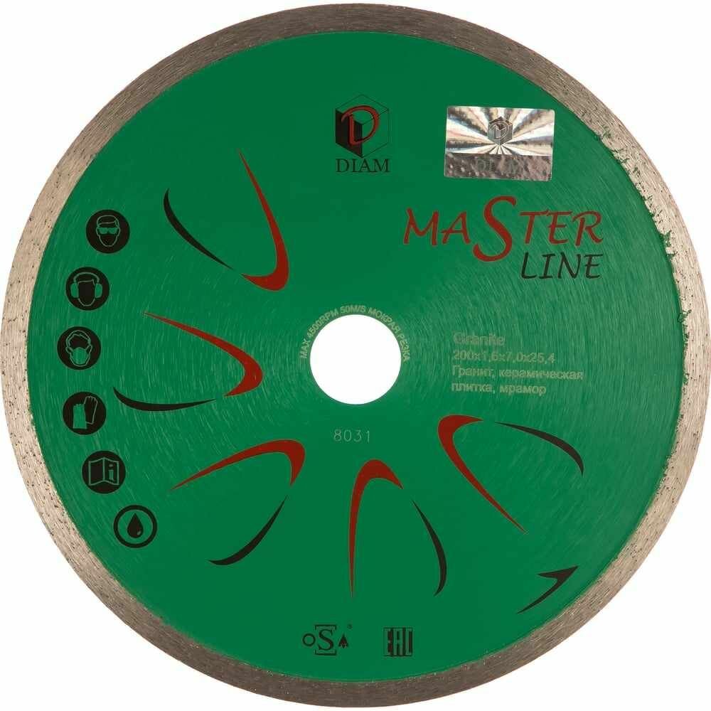 Diam Круг алмазный 1A1R GRANITE 200x1,6x7x25,4 гранит 000242