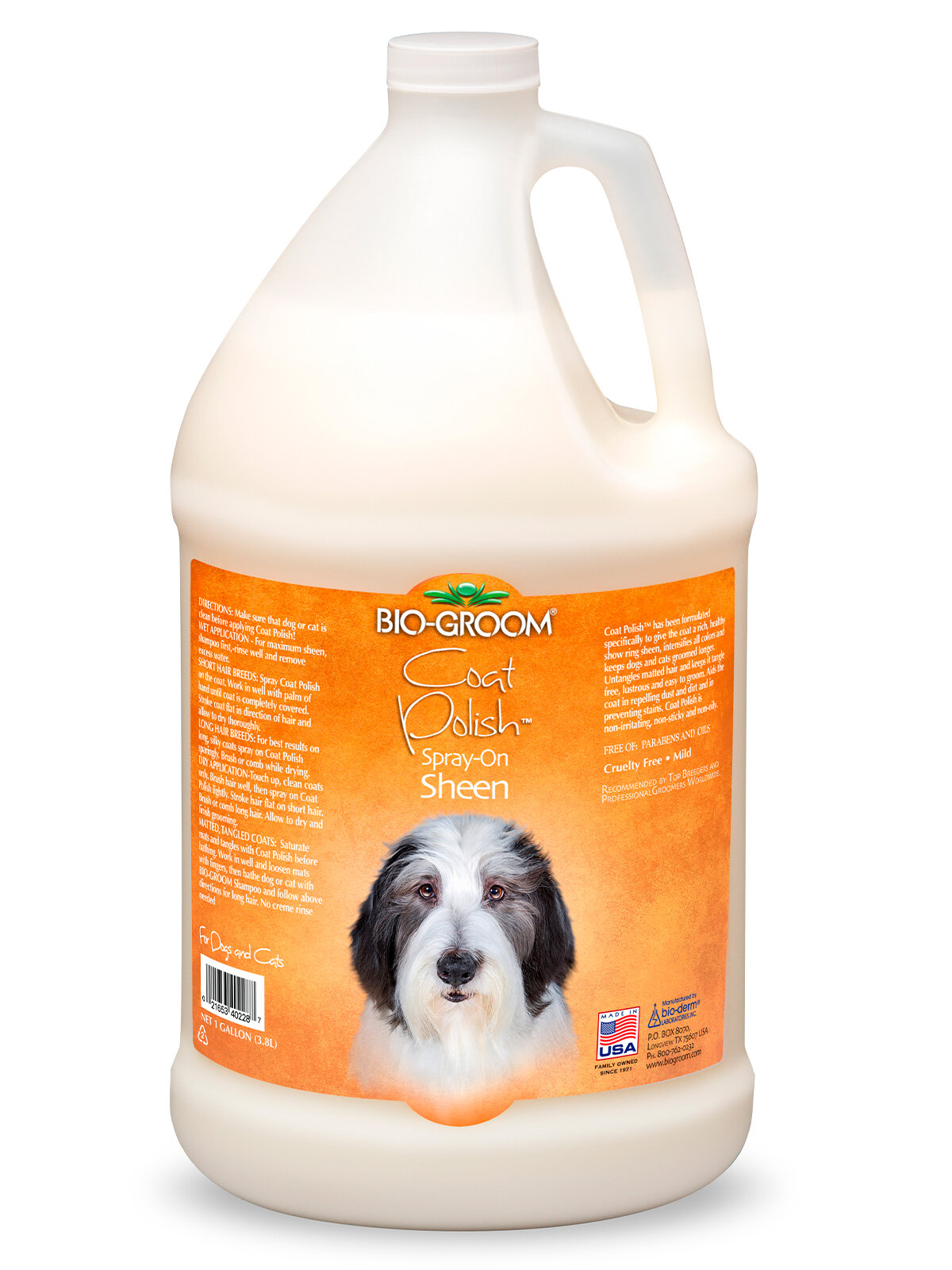 Спрей Bio-Groom Coat Polish блеск-антиколтун для шерсти 3,8 л