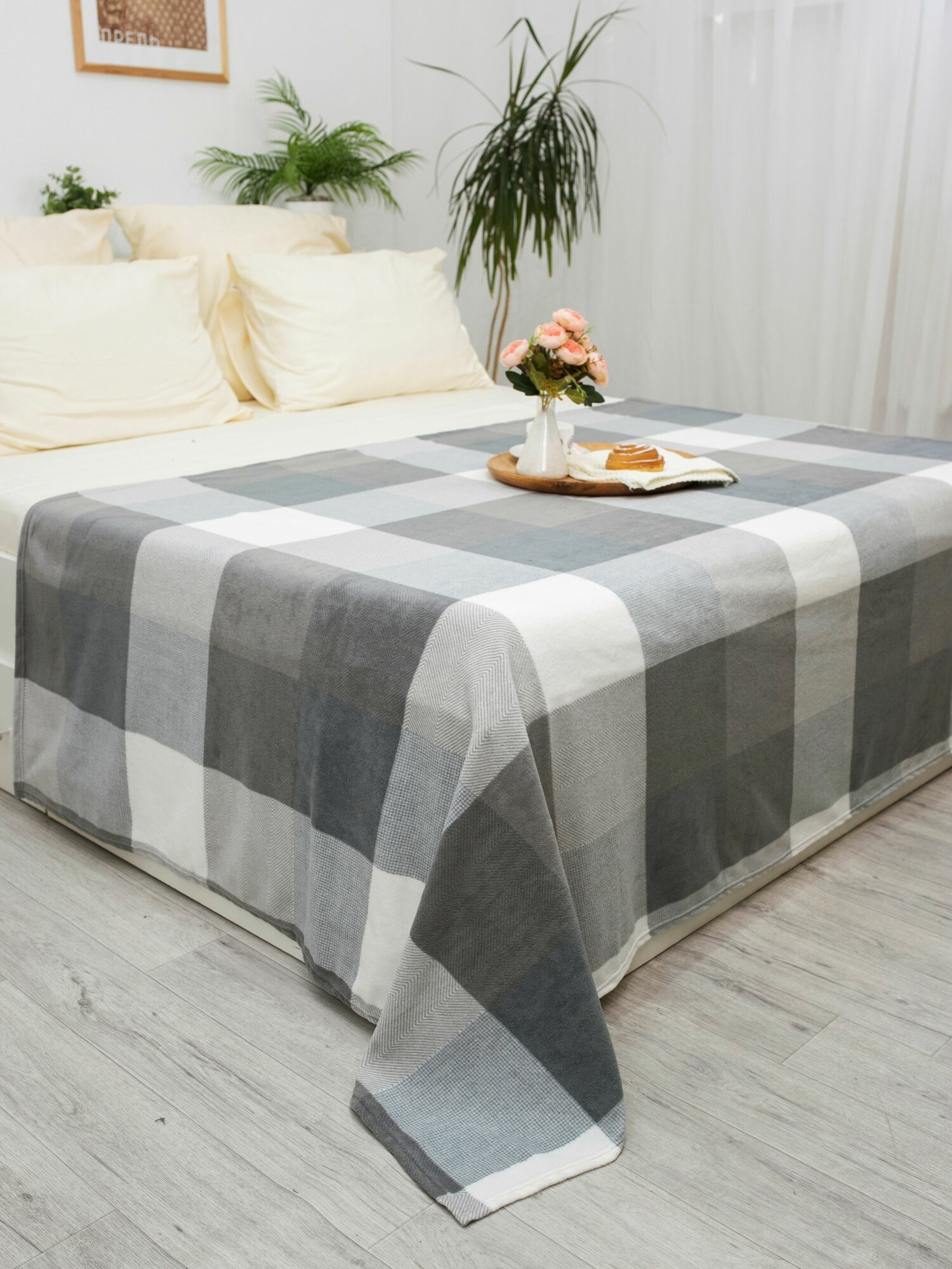 Плед покрывало флисовый WELLNESS 150х200см с антипиллингом