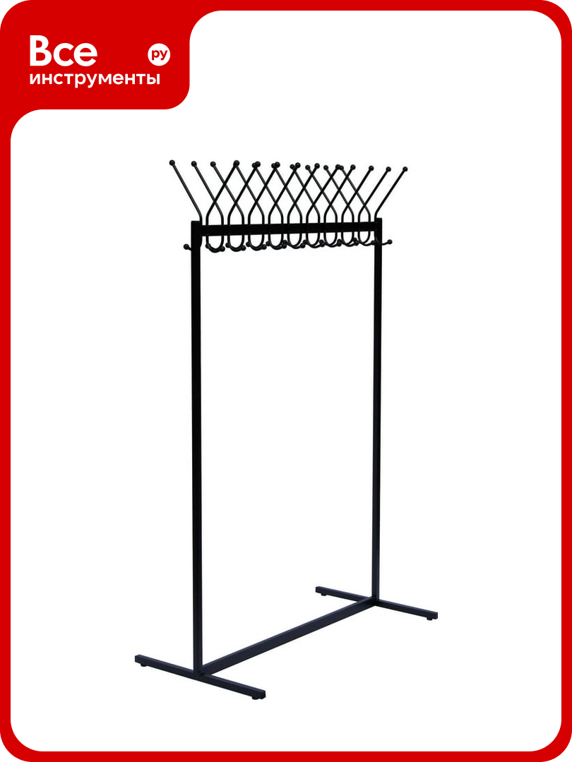 Вешалка ООО Комус I_KD_Гардеробная КР-12Л черный 474801, для размещения одежды