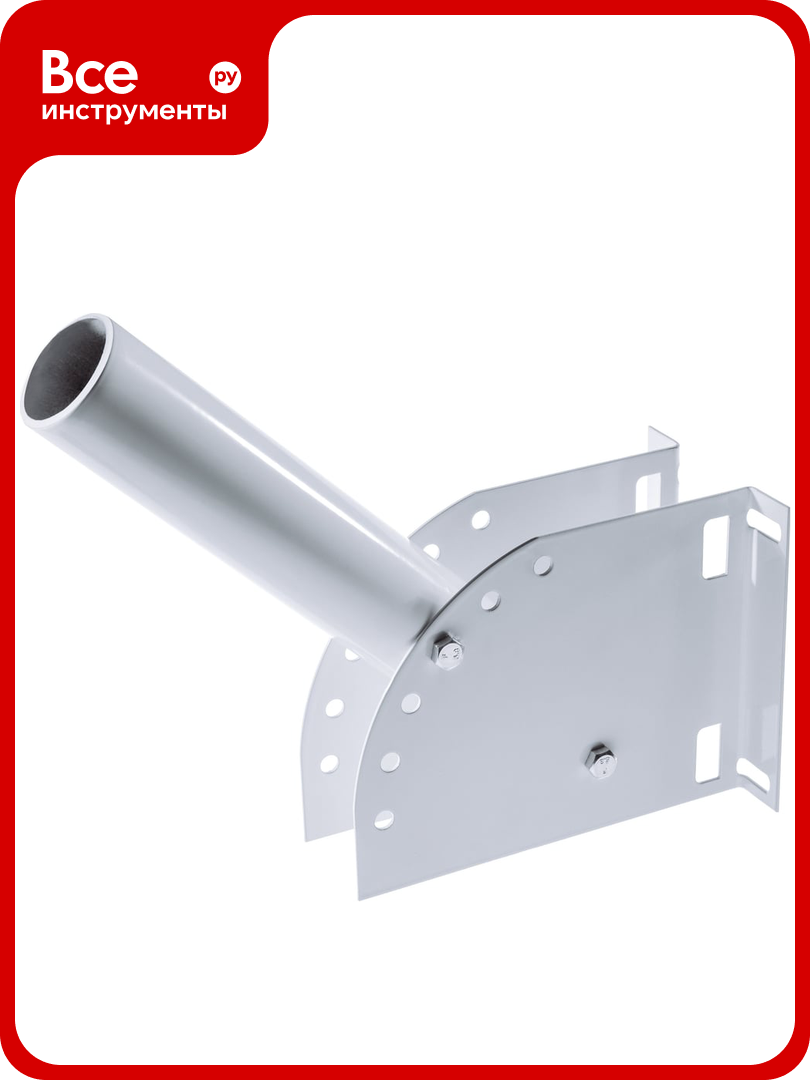 Кронштейн настенный регулируемый ООО ТД Агиро угол наклона диаметр трубы 45мм серый/белый для уличного светильника PLOKR