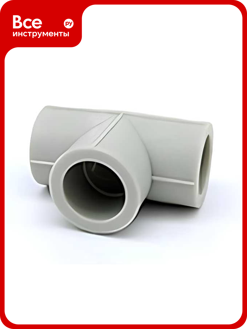 Тройник соединительный Damento 20 мм, серый 8761