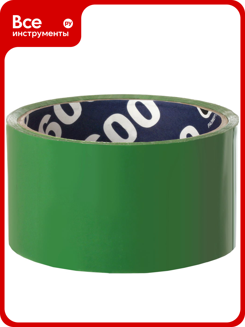 Упаковочная клейкая лента UNIBOB зеленая 48 мм х 24 м, 45 мкм 214939