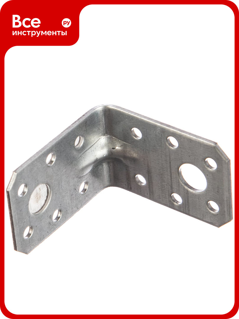 Уголок крепежный оцинкованный усиленный 50x50x36 мм, накл. Zitar 124410