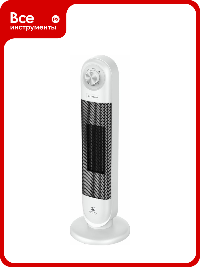Электрический тепловентилятор Royal Clima COLONNATO RFH-C2000DC-WT, металлический