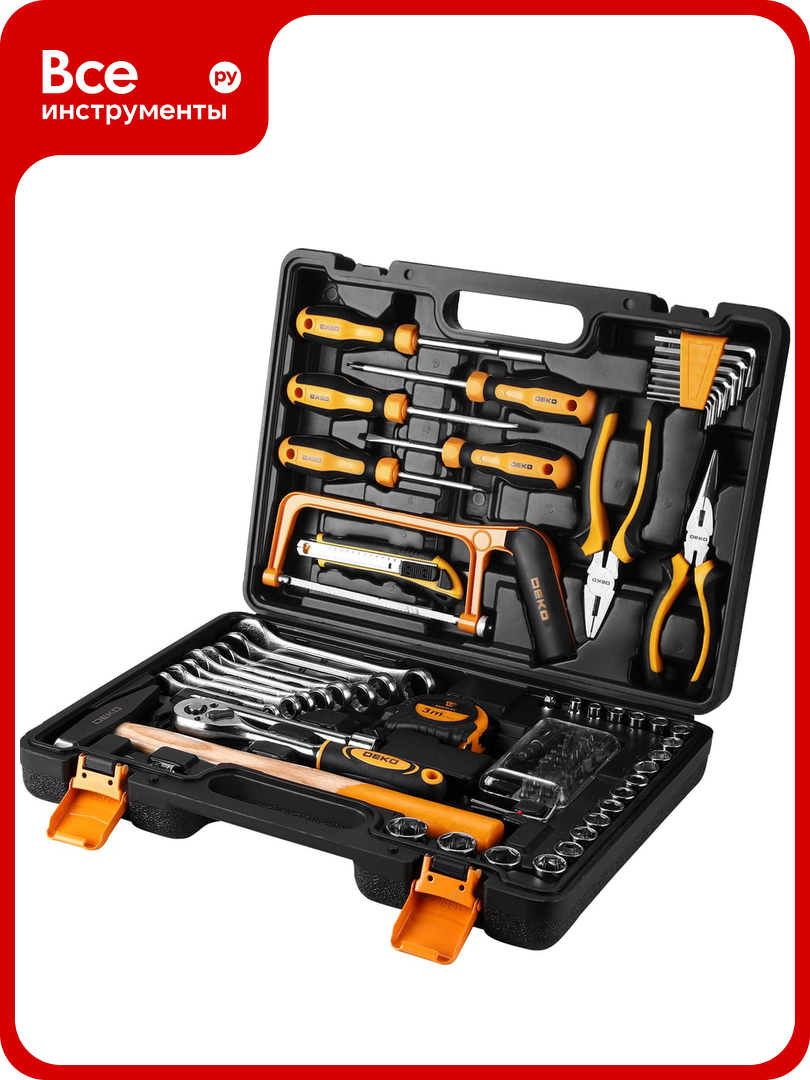 Профессиональный набор инструмента для дома и авто DEKO DKMT89 PRO в кейсе, дома и авто
