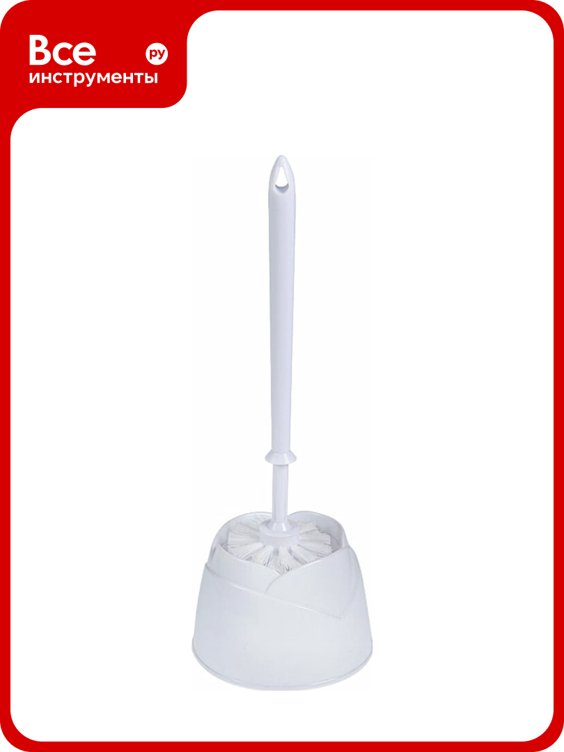 Ерш, OfficeClean, для унитаза OfficeClean с подставкой, пластик, белый