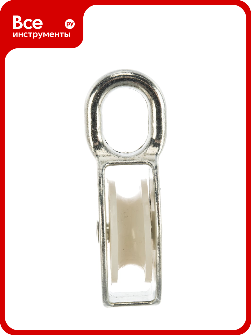 Одинарный оцинкованный блок для троса Tech-Krep нейлоновый шкив 40 мм ярлык 112744