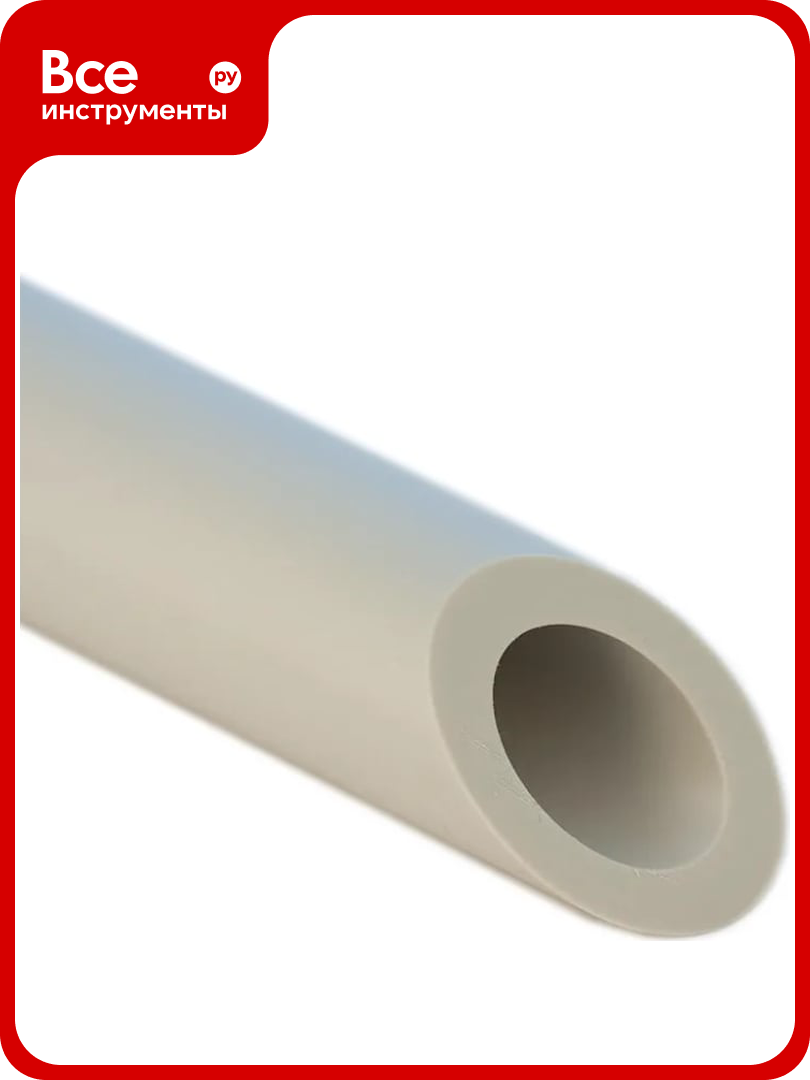 Труба RTP PN20, SDR6 горячая и холодная вода, из полипропилена, серый цвет, без армирования