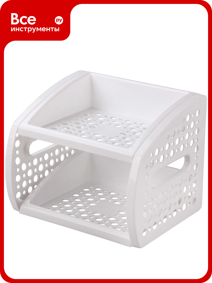 Настольная этажерка ЗПИ Альтернатива 2-х ярусная белый М6318, для дома