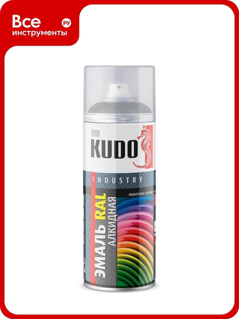 Эмаль универсальная KUDO RAL 9006 белый алюминий KU-09006, окраски предварительно
