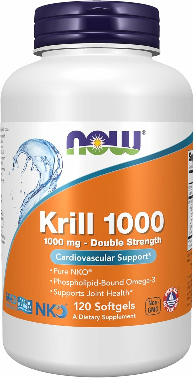 NOW Krill 1000 mg 120 softgels (масло криля)