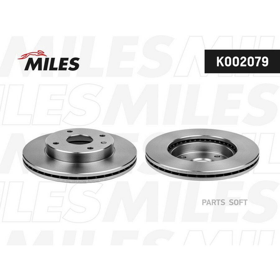 MILES K002079 Диск тормозной CHERY FORA 06-/TAGAZ VORTEX ESTINA 08- передний вент. D 258мм. ()