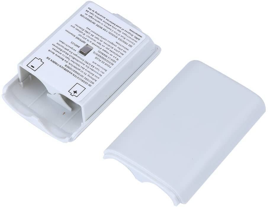 Задняя крышка батарейного отсека для геймпада (джойстика) Xbox 360 White белая