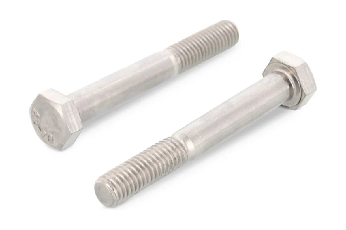 Metiz-A2 болт DIN 931 M24x110 мм нержавеющая сталь A2, шестигранная головка, 1 шт.