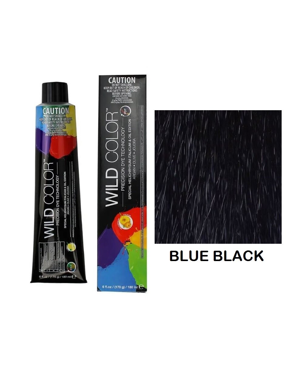 Wild Color Стойкая краска для волос 180 мл - Wild Color BB BLUE BLACK Иссиня-черный