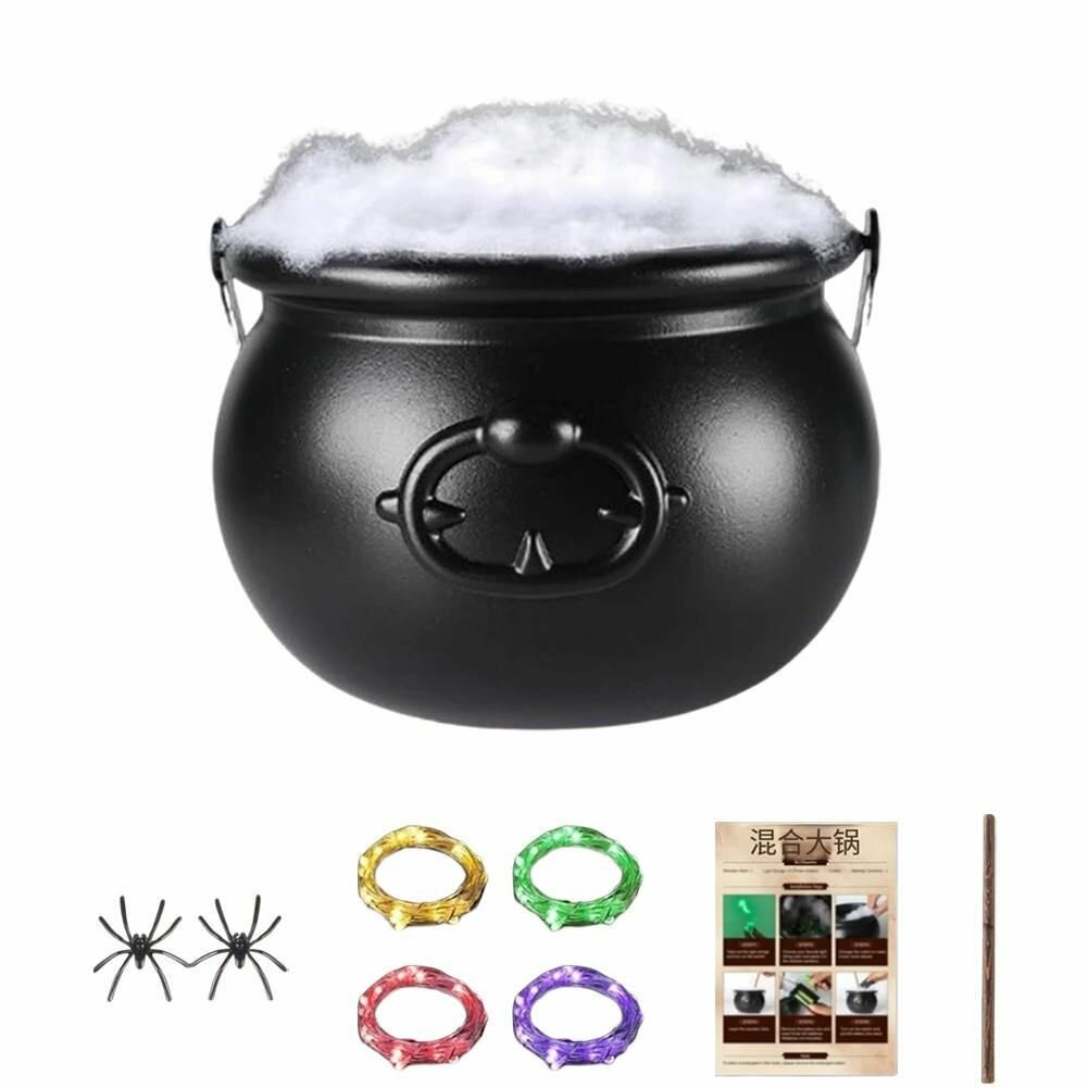 Декор на Хэллоуин в котле с волшебными плавающими бутылками для зелий и диффузором