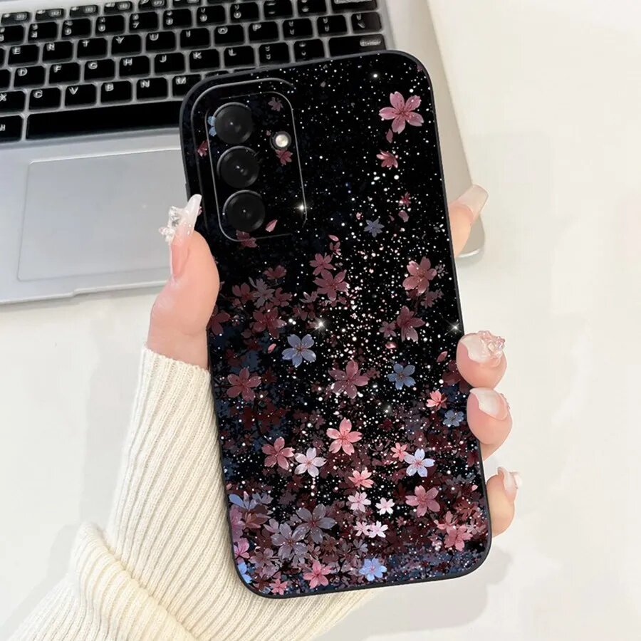 Чехол Samsung Galaxy A26 5G, силикон, цветы