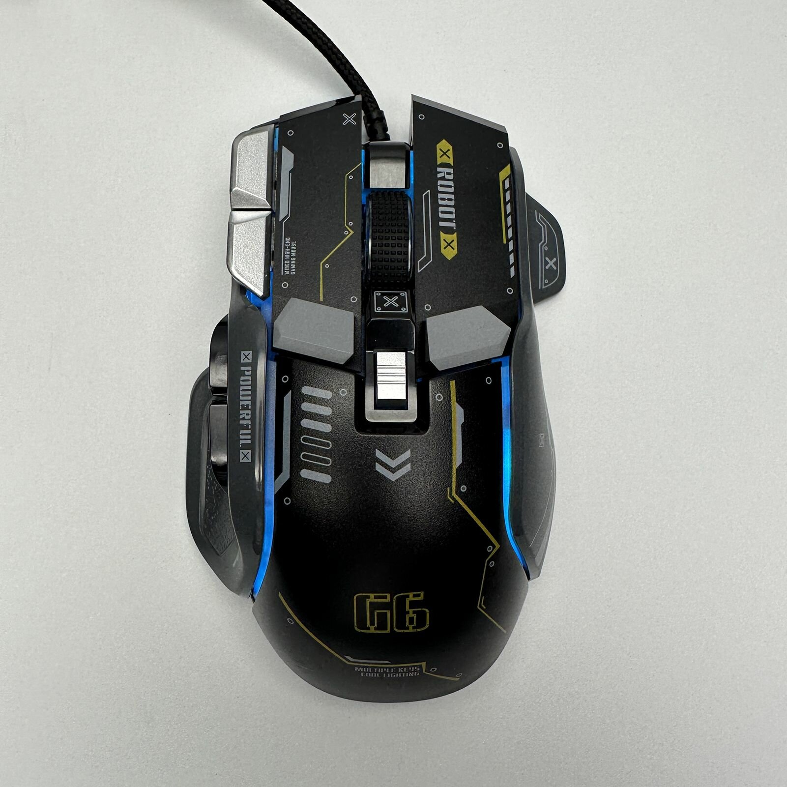 Проводная, Мышь, G6 12800DPI RGB, черный, Top store