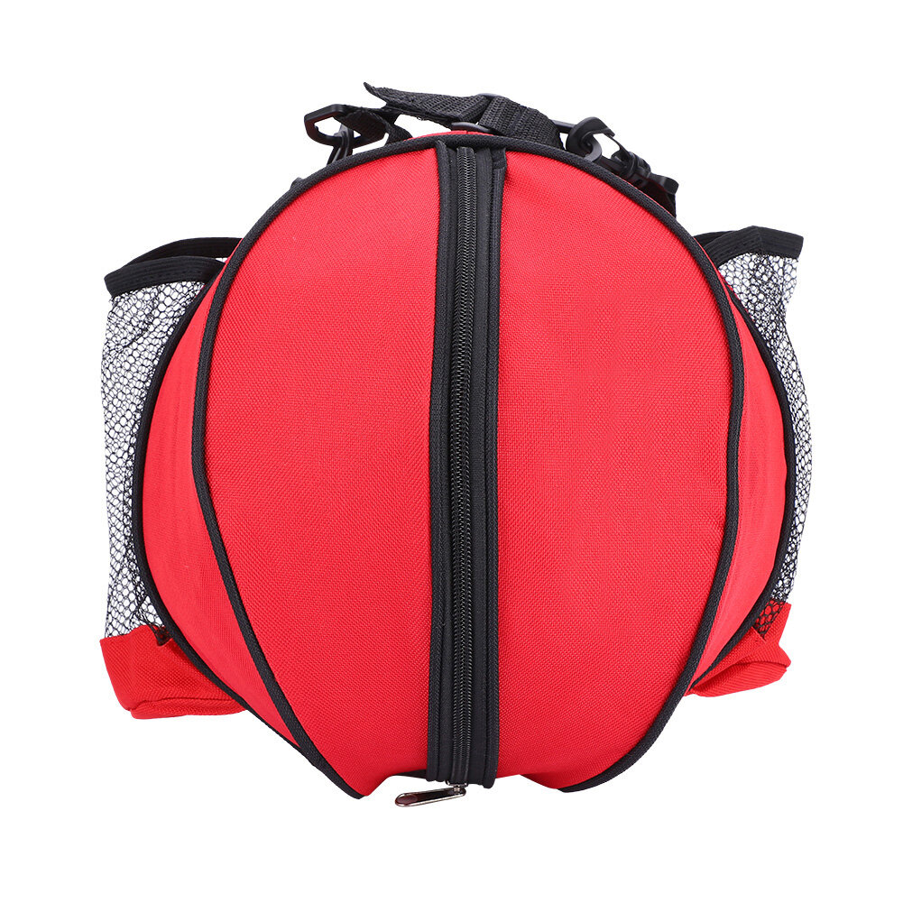Портативный спортивный мяч для баскетбола, футбола и соккера с одним плечевым ремнем (красный)