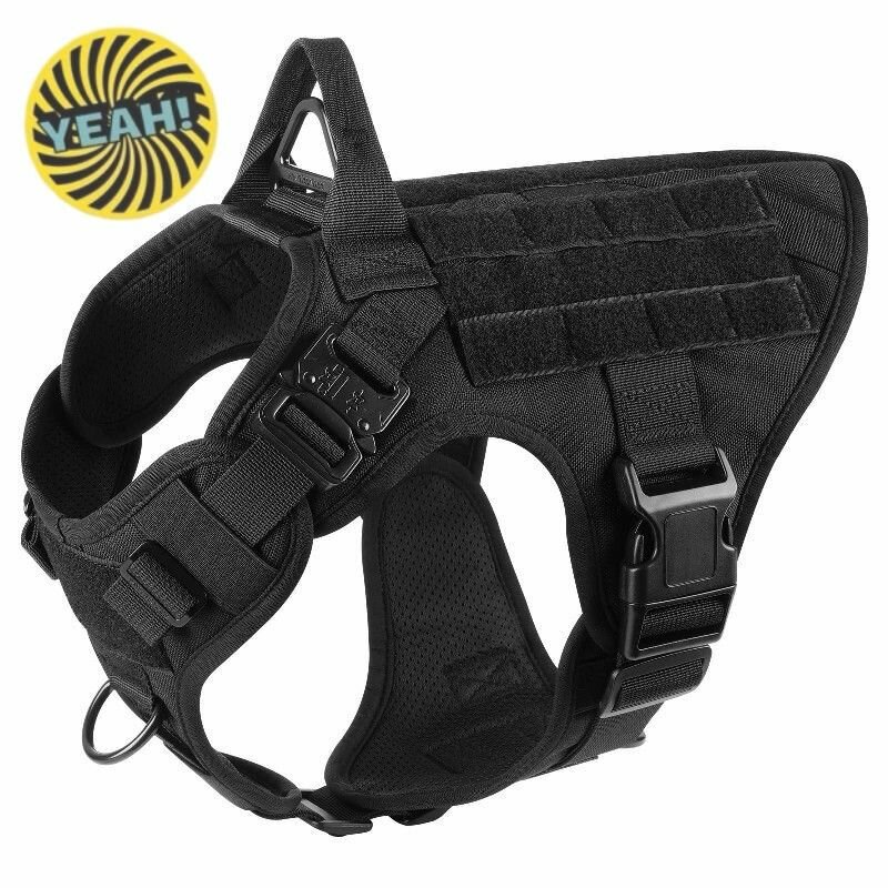 Тактический жилет для собак 1000D с MOLLE — прочный, для тренировок и прогулок — фото 1