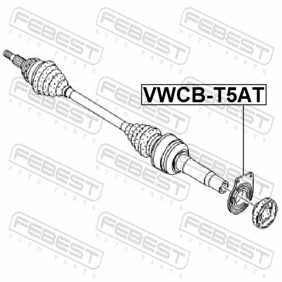 Подшипник Приводного Вала(Febest Vwcb-T5At)