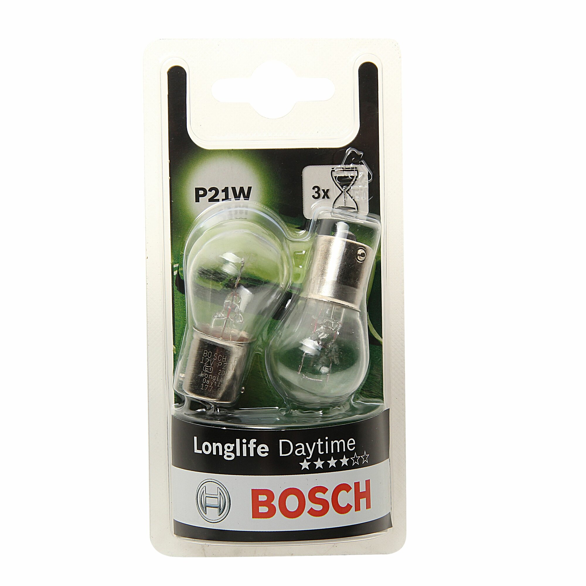 Лампа блистер (2шт.) BOSCH Арт. 1987301050 / 12V P21W BA15s Longlife Daytime
