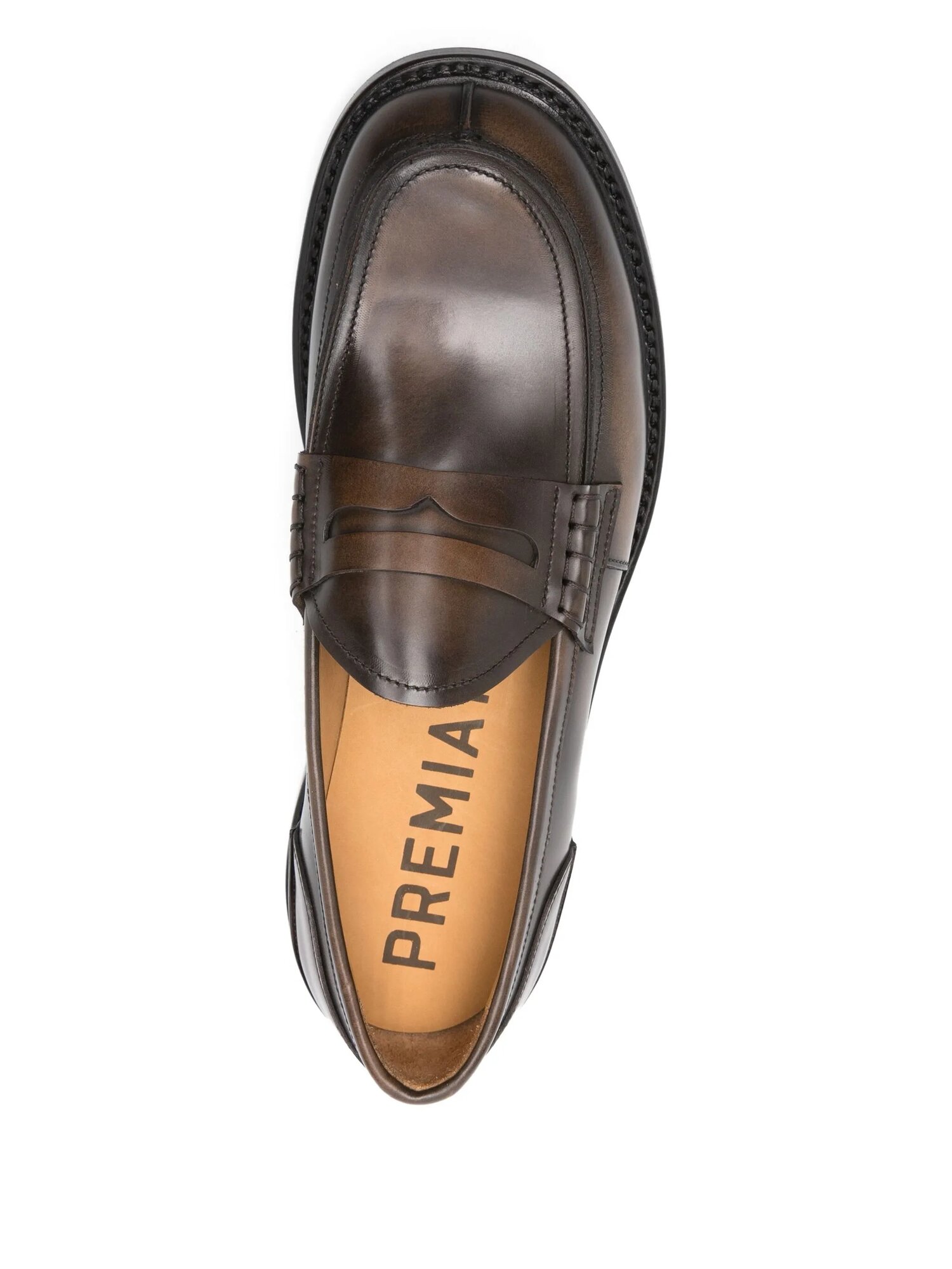 Лоферы PREMIATA Penny leather loafers, размер 10 UK, brown — фото 1