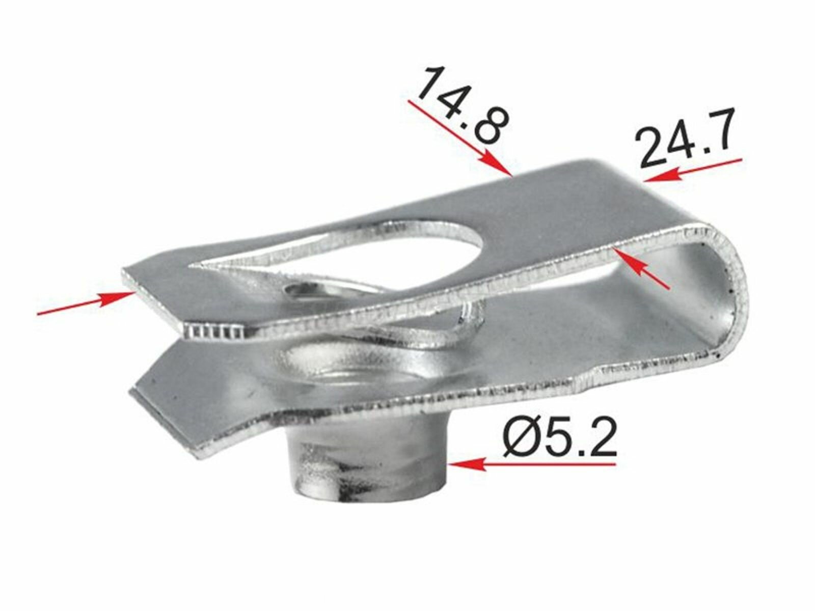 Зажим металлический под болт GM (1 шт.)